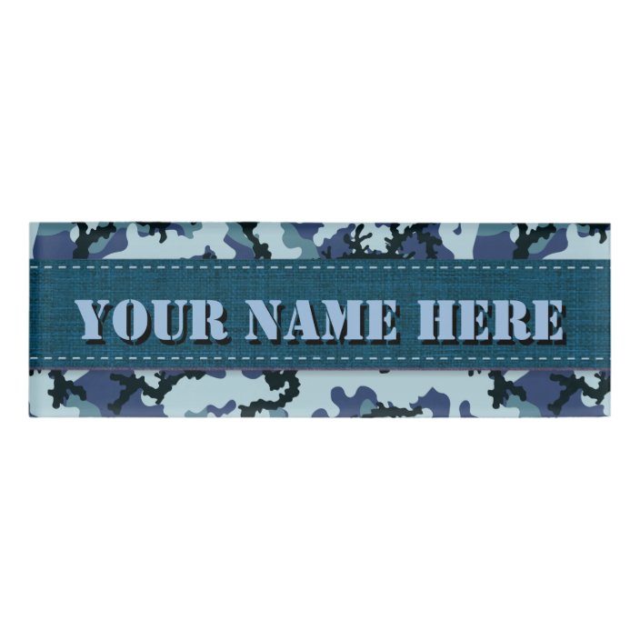 Navy camouflage name tag | Zazzle.com