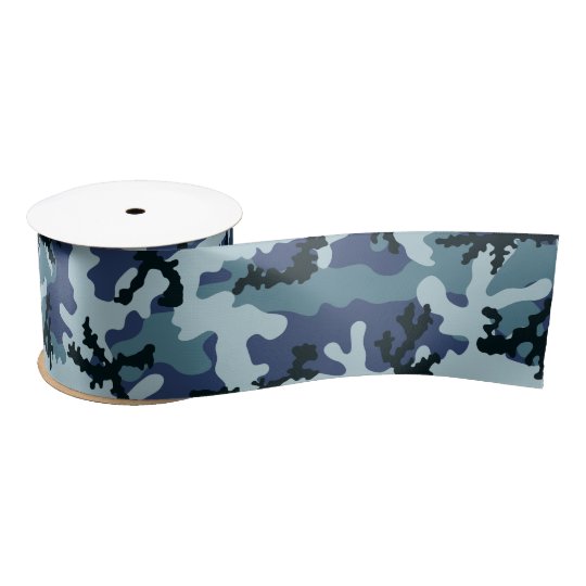 Navy camouflage satin ribbon | Zazzle.com
