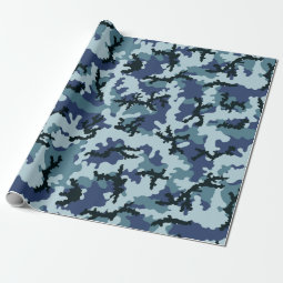 Navy camouflage wrapping paper | Zazzle