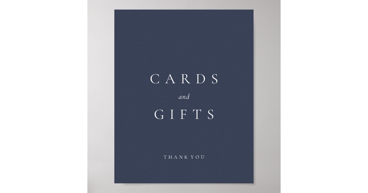 Navy Cards and Gifts Poster | Zazzle