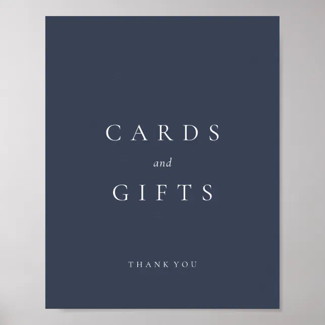 Navy Cards and Gifts Poster | Zazzle