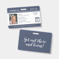 Navy Chevron Homeschool Student ID Badge | Zazzle