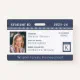Navy Chevron Homeschool Student ID Badge | Zazzle