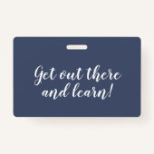 Navy Chevron Homeschool Student ID Badge | Zazzle