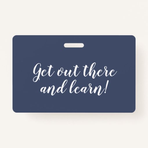 Navy Chevron Homeschool Student ID Badge | Zazzle