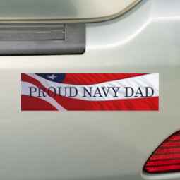 Navy Dad American Flag Bumper Sticker | Zazzle