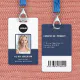 Navy Employee Photo ID Bar Code Company Security Badge | Zazzle