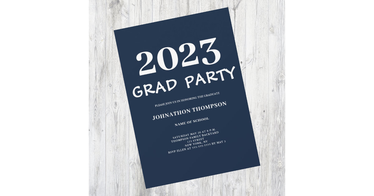 Navy Graduation Party Invitation | Zazzle