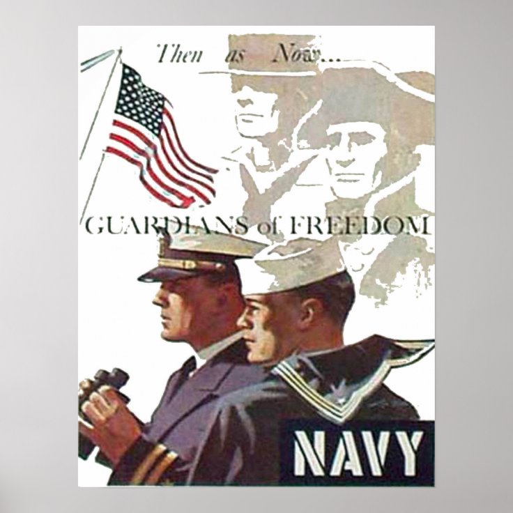 Navy Guardians of Freedom Poster | Zazzle