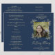 Navy Hand Lettered Chic Flourish Funeral Memorial | Zazzle