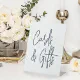 Navy | Handwritten Script Wedding Cards & Gifts Pedestal Sign | Zazzle