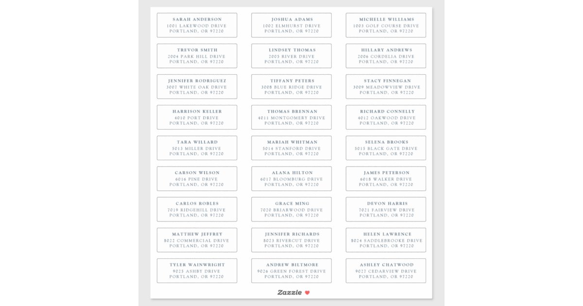 Navy | Individual Guest Address Labels | Zazzle