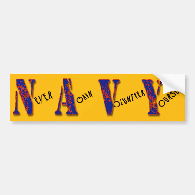 NAVY JOKE BUMPER STICKER | Zazzle