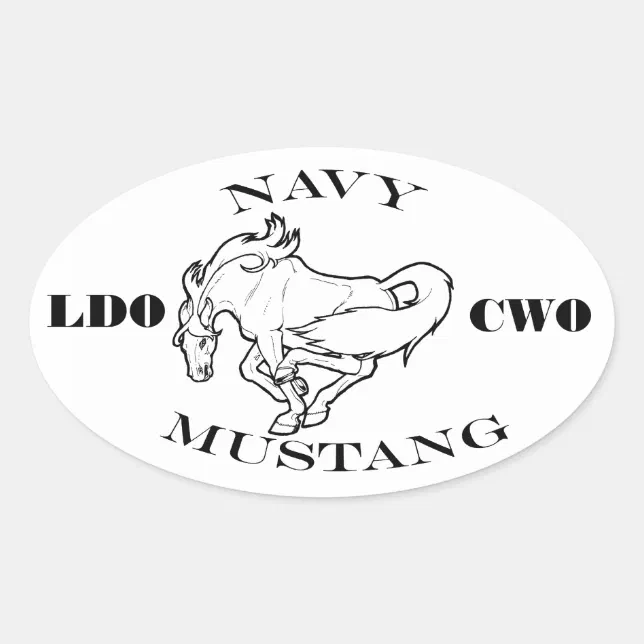 Navy LDO/CWO logo Oval Sticker | Zazzle