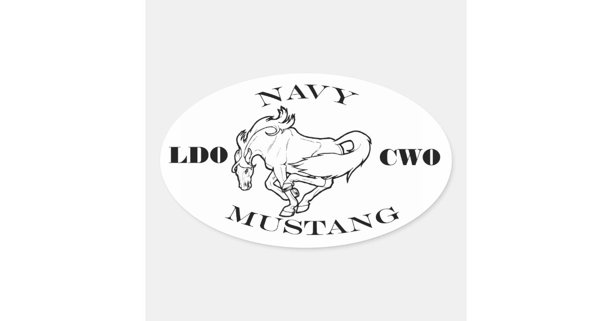 Navy LDO/CWO logo Oval Sticker | Zazzle