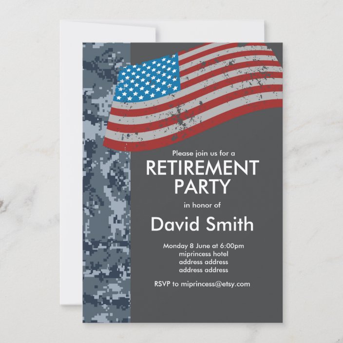 Navy Military Retirement, Army, retirement party Invitation | Zazzle.com