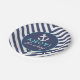 Navy Nautical Chevron Baby Shower Paper Plates | Zazzle