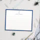 navy nautical minimalist personalized Stationery Note Card | Zazzle
