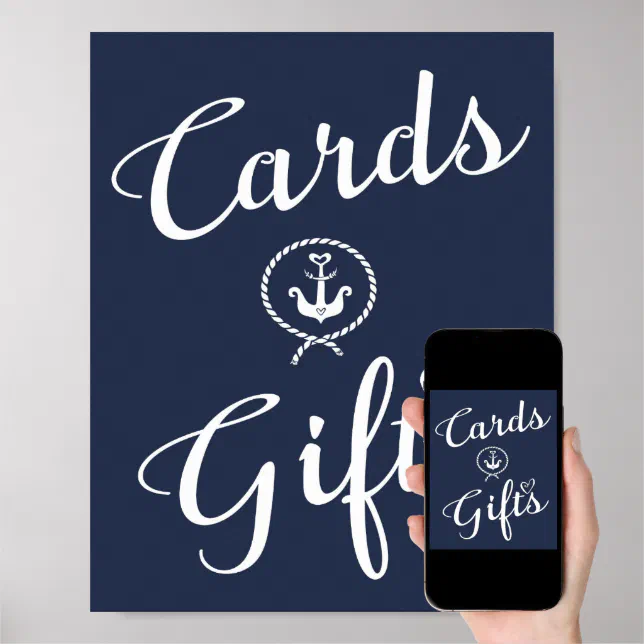 Navy Nautical wedding cards & Gift print | Zazzle