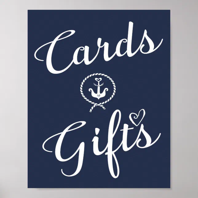 Navy Nautical wedding cards & Gift print | Zazzle