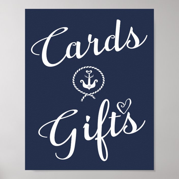 Navy Nautical wedding cards & Gift print | Zazzle.com