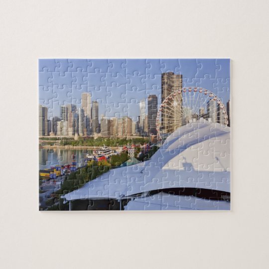 Navy Pier and Downtown Chicago Jigsaw Puzzle | Zazzle.com