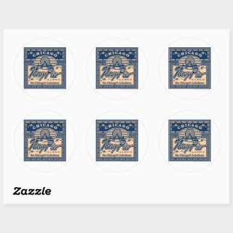 Navy Pier Chicago Classic Round Sticker | Zazzle