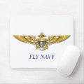 Navy_Pilot_Wings, FLY NAVY Mouse Pad | Zazzle