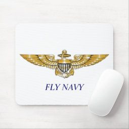 Navy_Pilot_Wings, FLY NAVY Mouse Pad | Zazzle