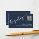 Navy QR Code Wedding Registry Enclosure Card | Zazzle