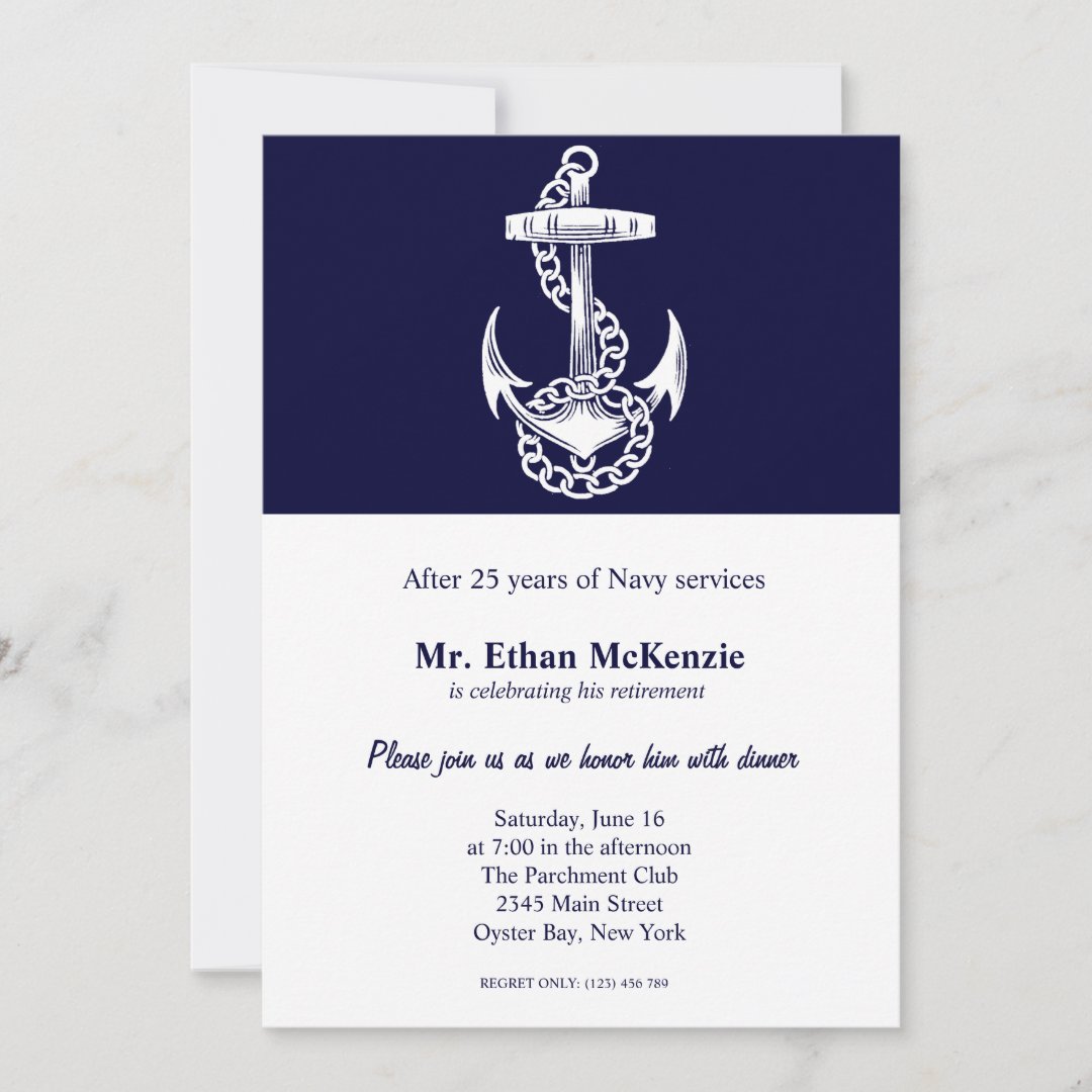Navy Retirement Invitation | Zazzle