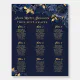 Navy Rose Swirl Gold Quinceanera Seating Chart Foam Board | Zazzle
