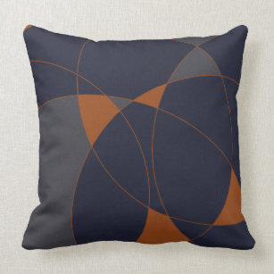 Navy And Rust Decorative & Throw Pillows | Zazzle