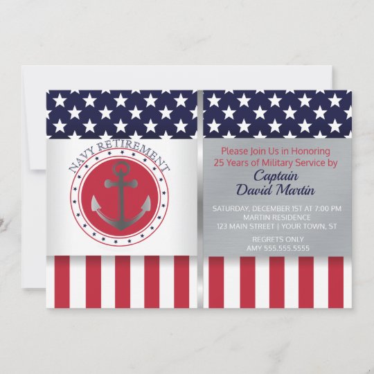 Navy Sailor Military Retirement Party Invitation | Zazzle.com