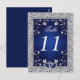 Navy, Silver Gray Floral Table Number Postcard | Zazzle