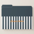 Navy Stripes | The Modern Gentleman's Monogram File Folder | Zazzle
