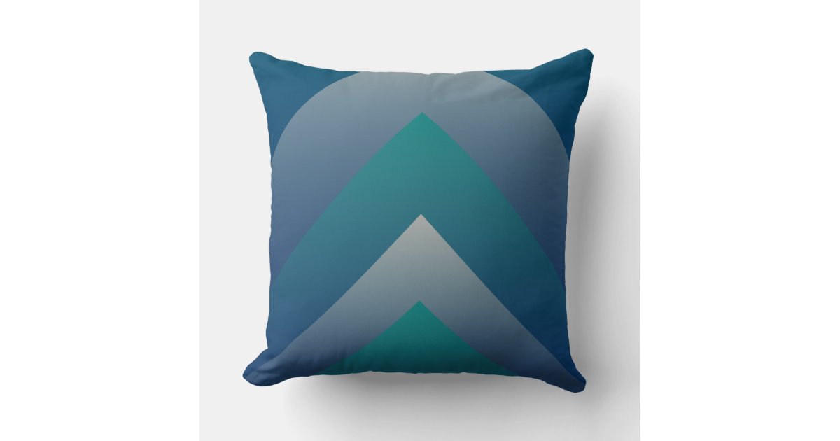 Navy teal gray throw pillow | Zazzle