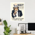 Navy! Uncle Sam is calling you Poster | Zazzle