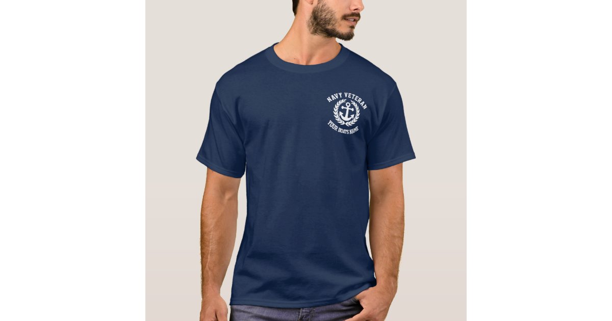 Navy Veteran and nautical ships anchor T-Shirt | Zazzle