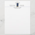 Navy Watercolor Front Door Personalized Company Letterhead | Zazzle