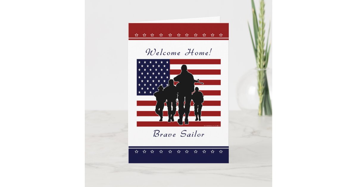 Navy - Welcome Home Sailor Greeting Card | Zazzle