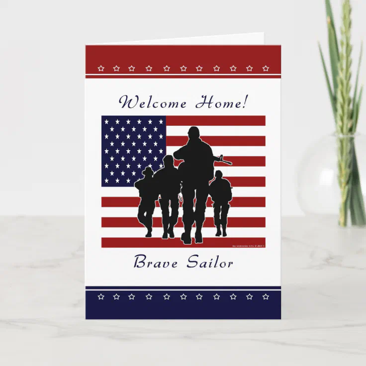 Navy - Welcome Home Sailor Greeting Card | Zazzle