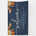 Navy Welcome Wedding Banner | Zazzle