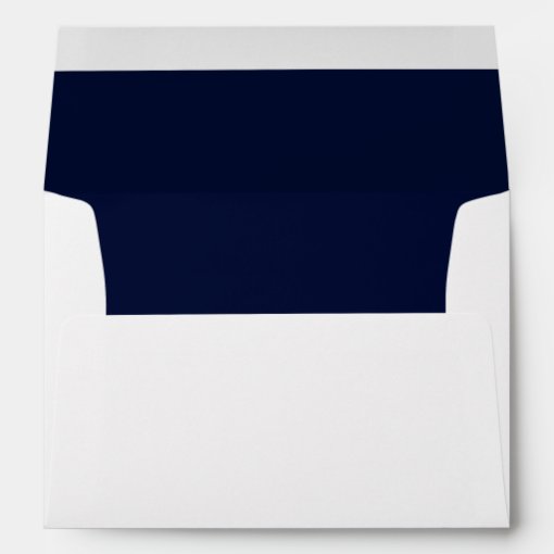 Navy, White Envelope for 5"x7" Sizes | Zazzle