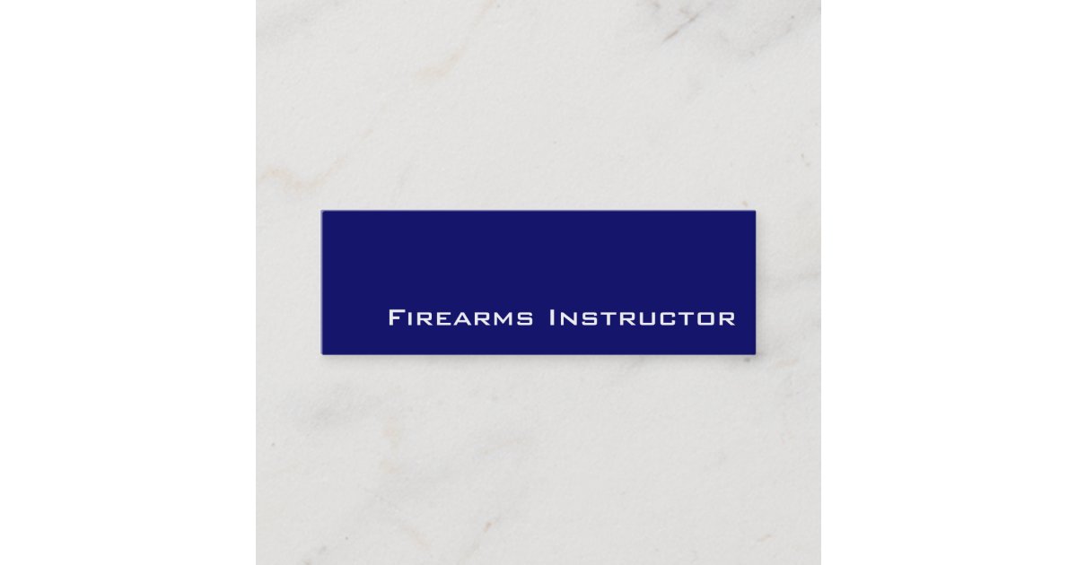 Navy white Firearms Instructor business cards | Zazzle