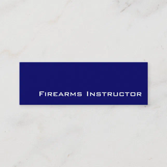 Navy white Firearms Instructor business cards | Zazzle