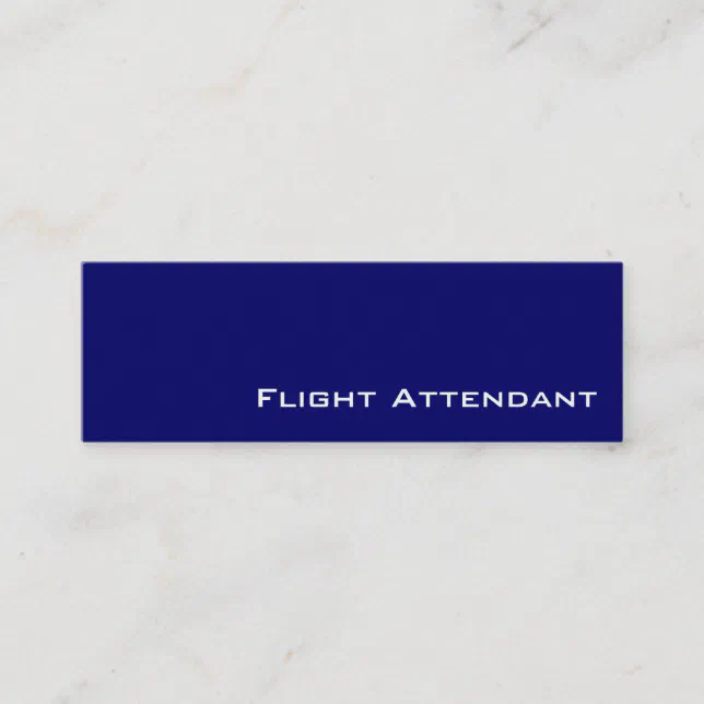Navy white flight attendant business cards | Zazzle