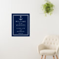 Navy & White Nautical Anchor Wedding Welcome Sign | Zazzle