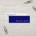 Navy white Security Guard business cards | Zazzle