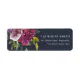 NAVY YELLOW BLUSH BURGUNDY FLORAL BUNCH ADDRESS LABEL | Zazzle